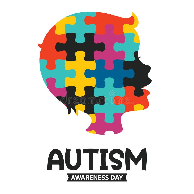 Concept Drawing of Autism Awareness Stock Vector - Illustration of ...