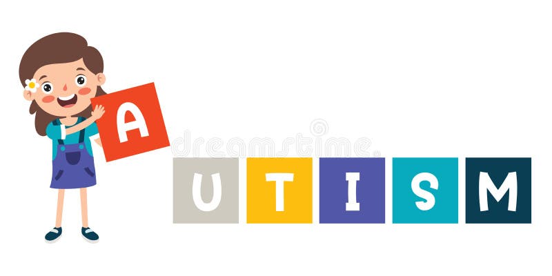 Concept Drawing of Autism Awareness Stock Vector - Illustration of ...