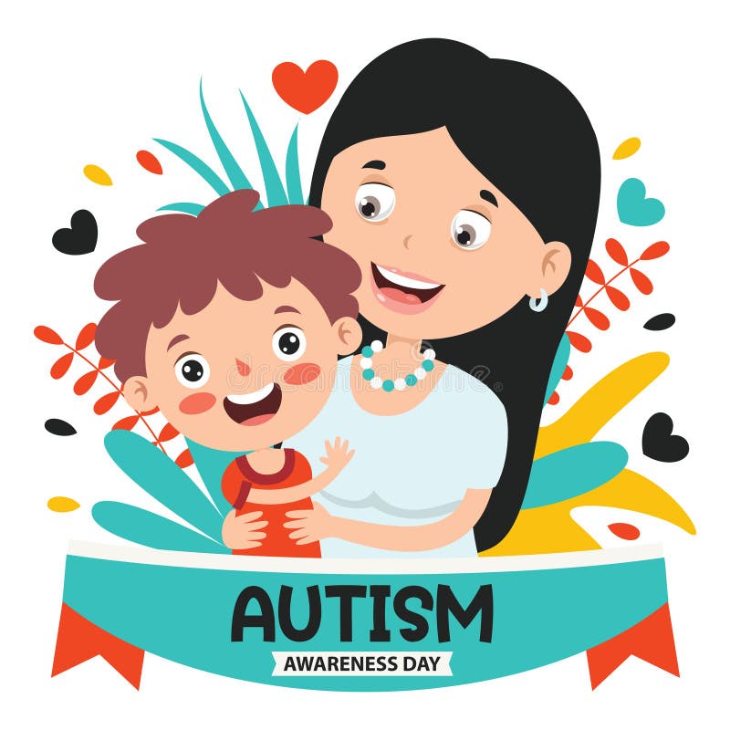 Concept Drawing of Autism Awareness Stock Vector - Illustration of ...