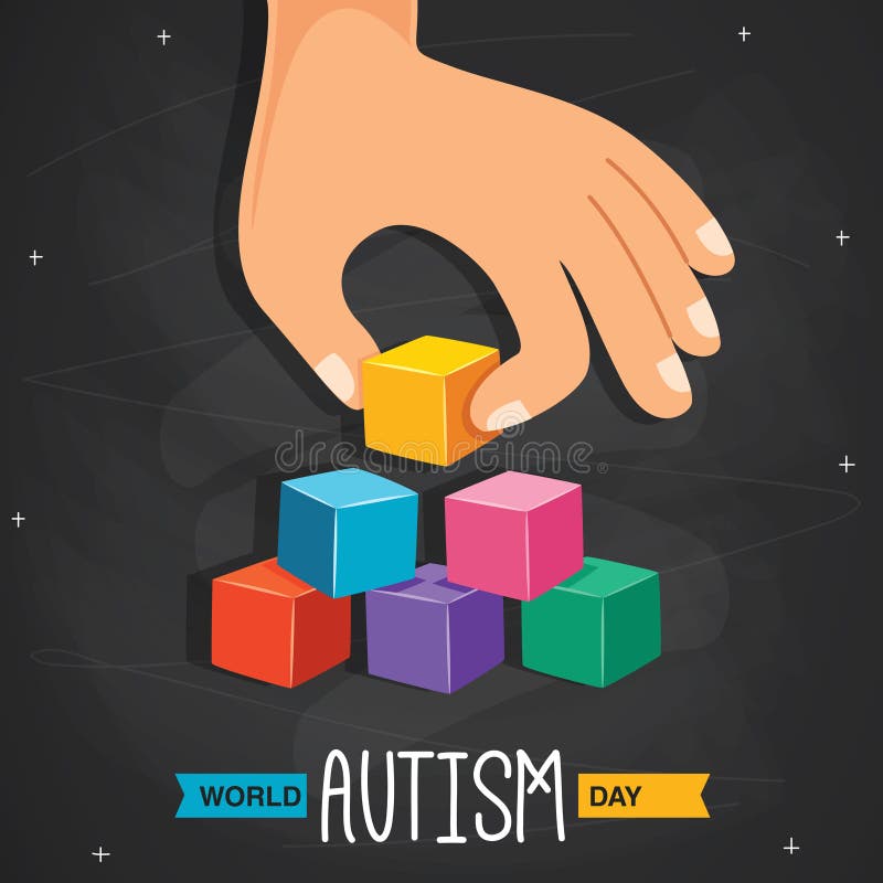 Concept Drawing of Autism Awareness Stock Vector - Illustration of ...