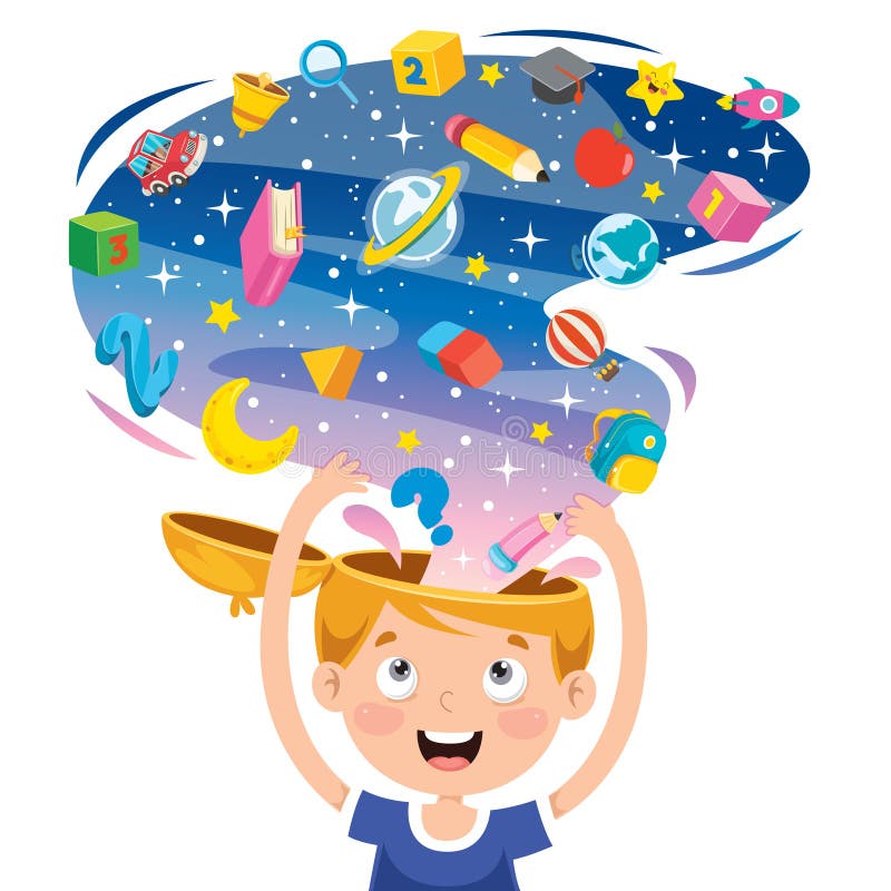 Concept Drawing For Creative Thinking Stock Illustration - Illustration ...