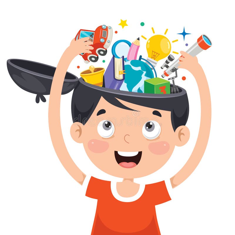 Concept Drawing for Creative Thinking Stock Vector - Illustration of ...