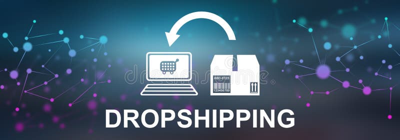 Concept of dropshipping stock illustration. Illustration of packaging ...
