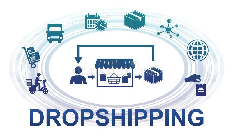 Concept of dropshipping stock illustration. Illustration of supplier ...