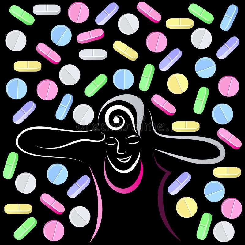 Graphic Illustration with Decorative Opiates 2 Stock Vector ...