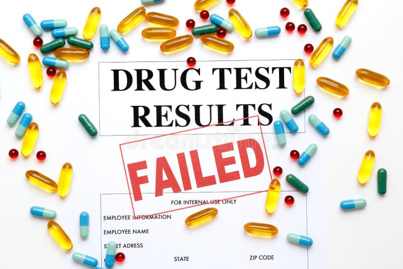 Concept Drug Test Results are Failed with Pills Stock Photo - Image of ...