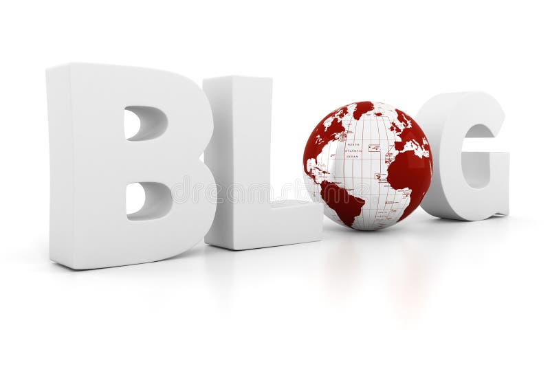 Concept du blog 3d illustration stock. Illustration du bleu - 27652868