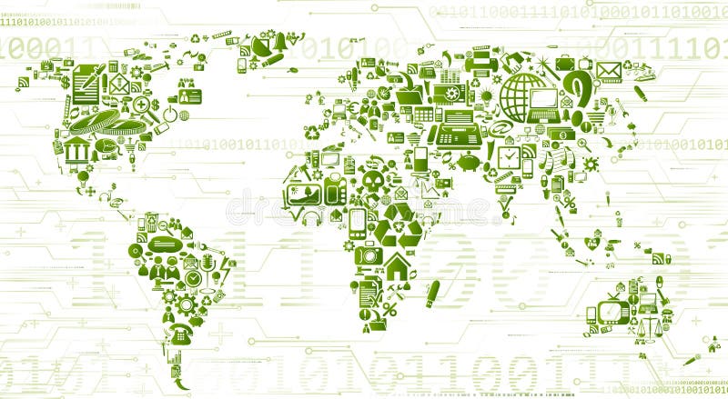 Carte du monde moderne illustration de vecteur. Illustration du mondial ...