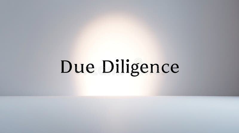 Concept of Due Diligence Illuminated in a Minimalist Setting Stock ...