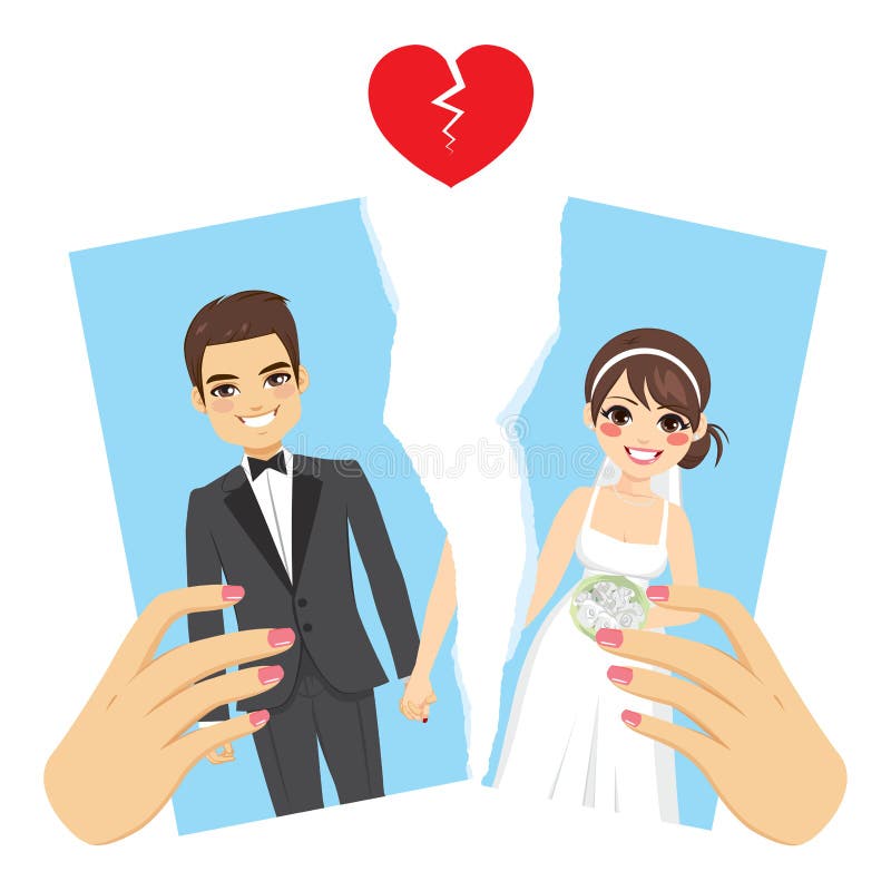 Concept de divorce illustration stock. Illustration du séparé - 56236691 Concept de divorce illustration stock. Illustration du séparé - 56236691