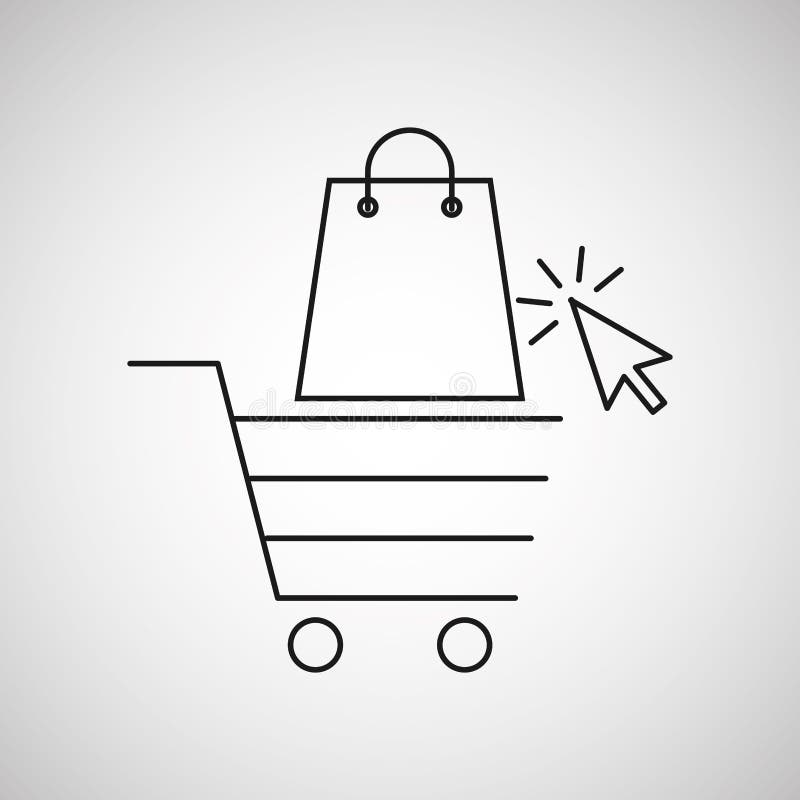 Concept E-commerce Cart and Bag Shop Design Stock Vector - Illustration ...