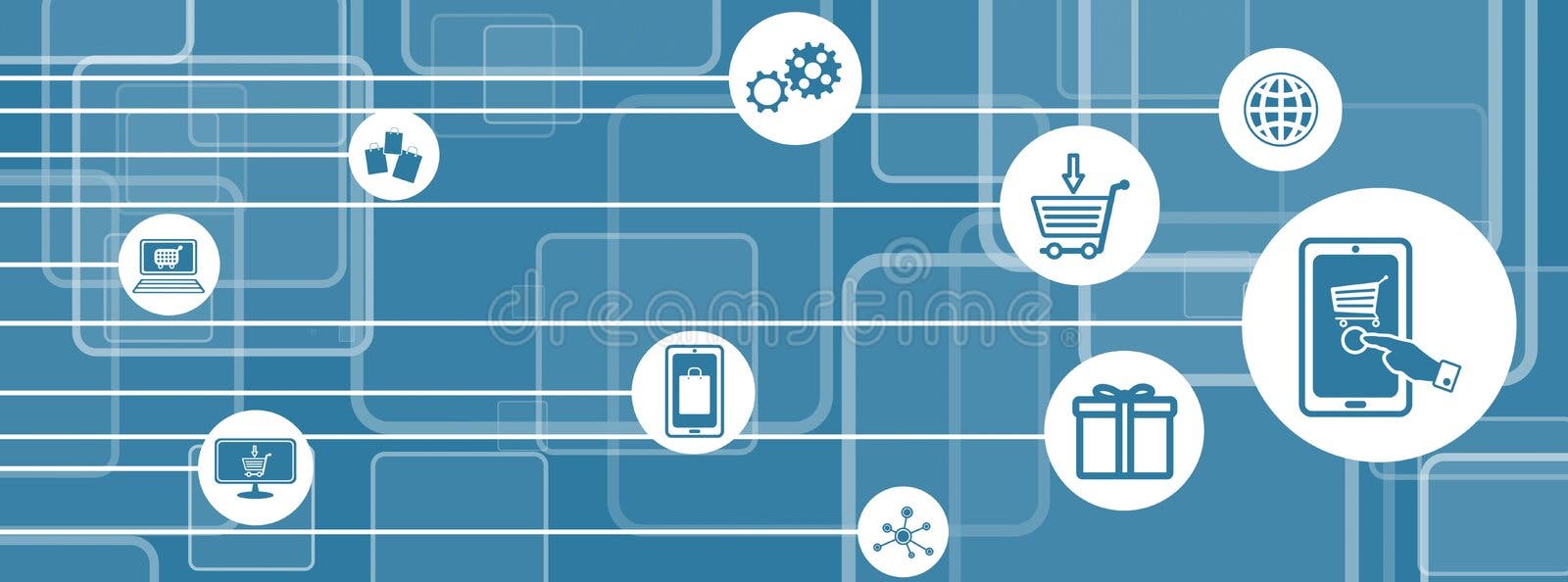 Concept of e-commerce stock image. Image of retail, computer - 222258523