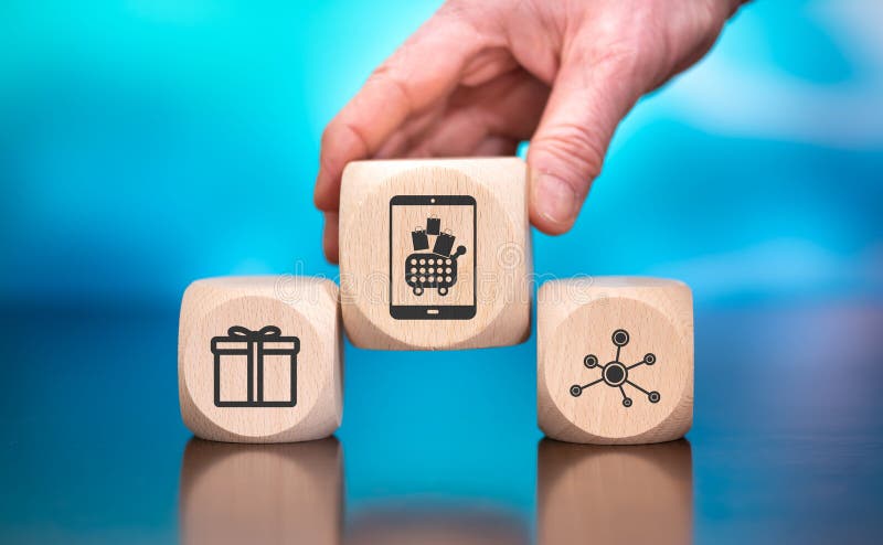 Concept of e-commerce stock photo. Image of people, cart - 360120734