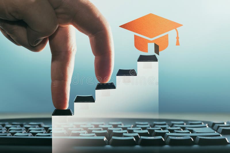 Concept of E-learning; Online Course; Webinar Stock Photo - Image of ...