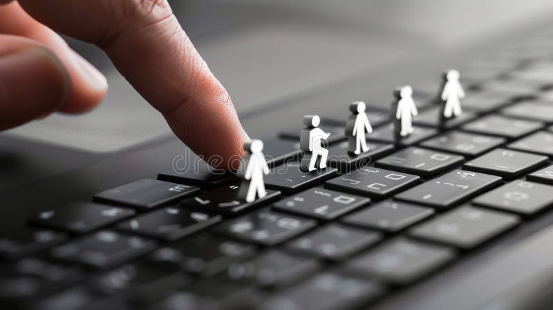 Concept of E-learning, Online Courses, Webinars. Human Fingers Climbing ...