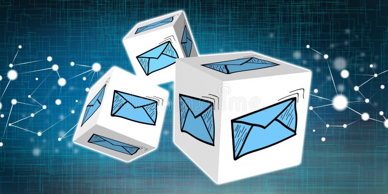 Concept of e-mail stock illustration. Illustration of digital - 126716424