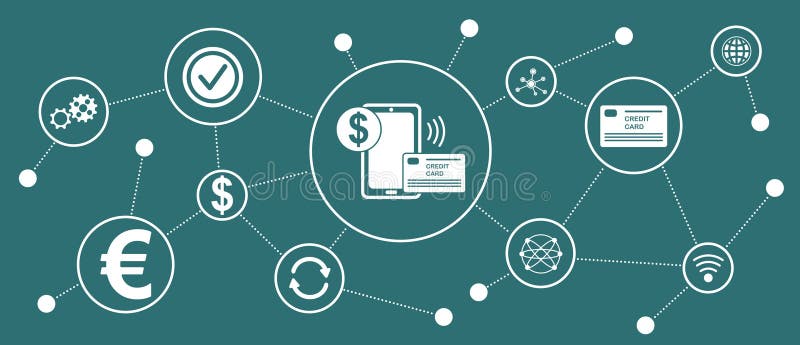 Concept of e-payment stock illustration. Illustration of transaction ...