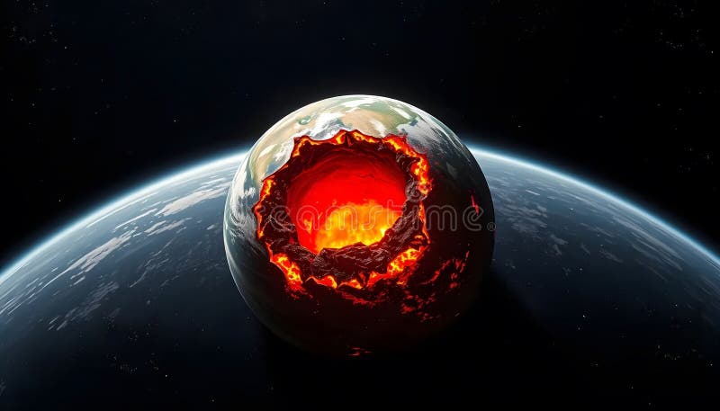 The Concept of the Earth Exploding because of the Apocalypse Stock ...