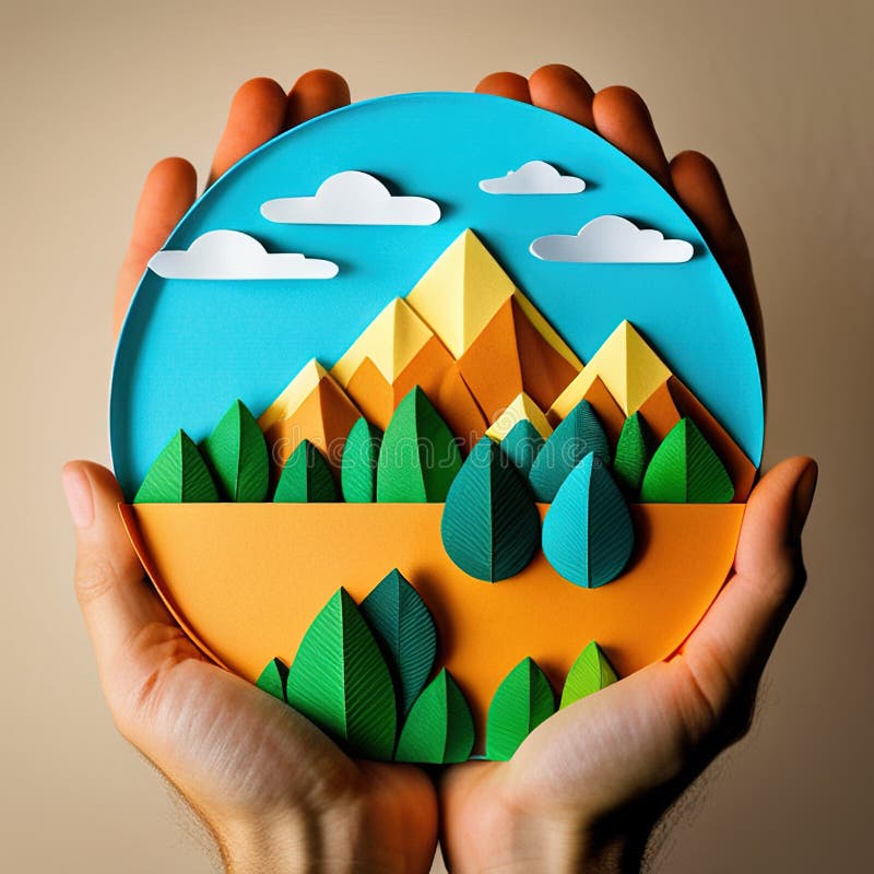 Concept of Earth Protection Day Ecology and World Water Day. Stock ...