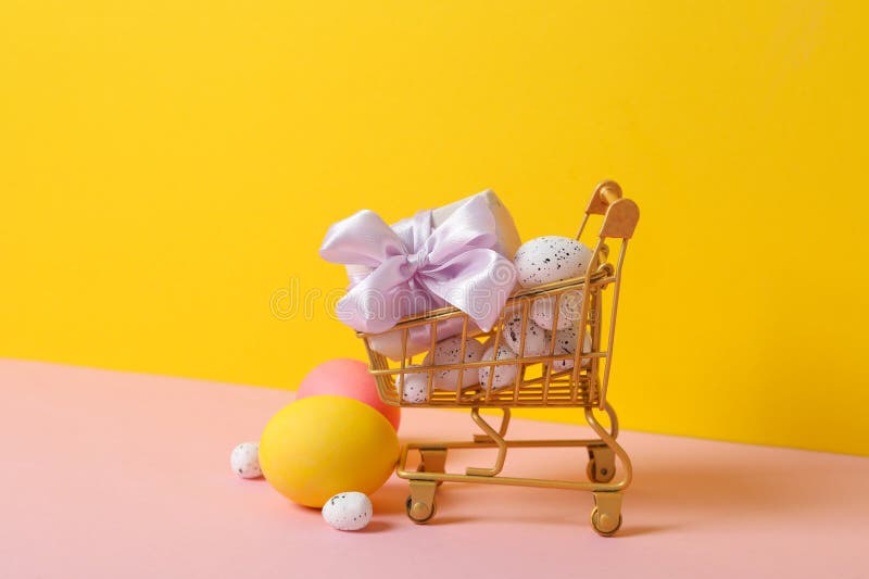 Concept of Easter Shopping, Holidays Shopping Concept Stock Photo ...