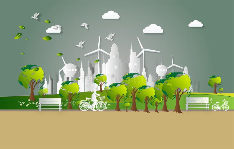 Concept of Eco,Creative Drawing World Map Global Ecological Concepts ...