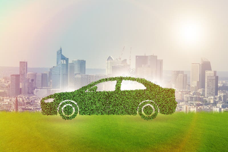 Concept of Ecological Electric Car Stock Image - Image of ecologic ...