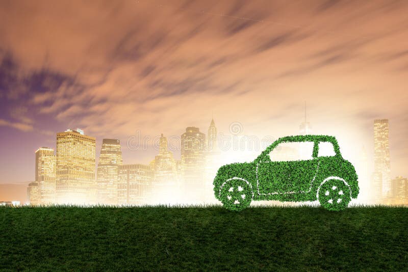 Concept of Ecological Electric Car Stock Photo - Image of climate ...