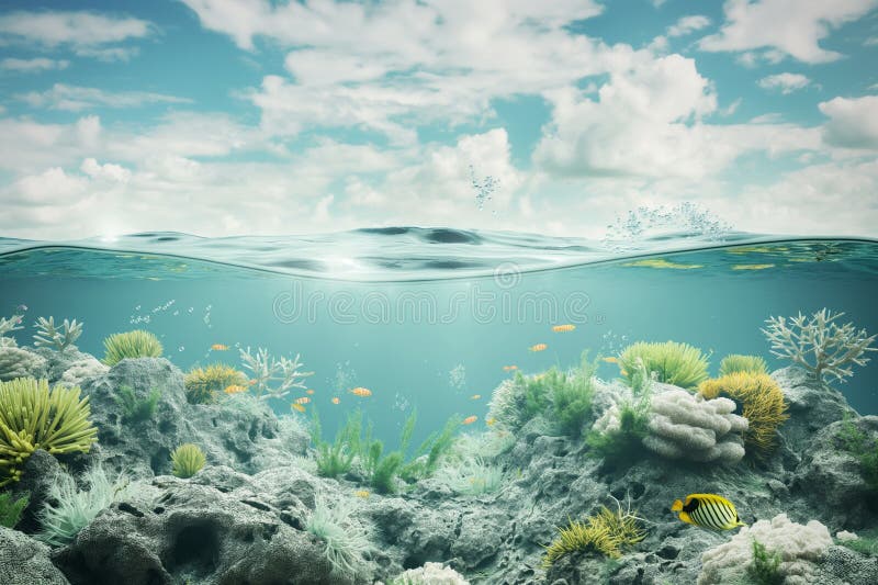 Concept of Ecological Planet with Clean Air and Clean Oceans Stock ...