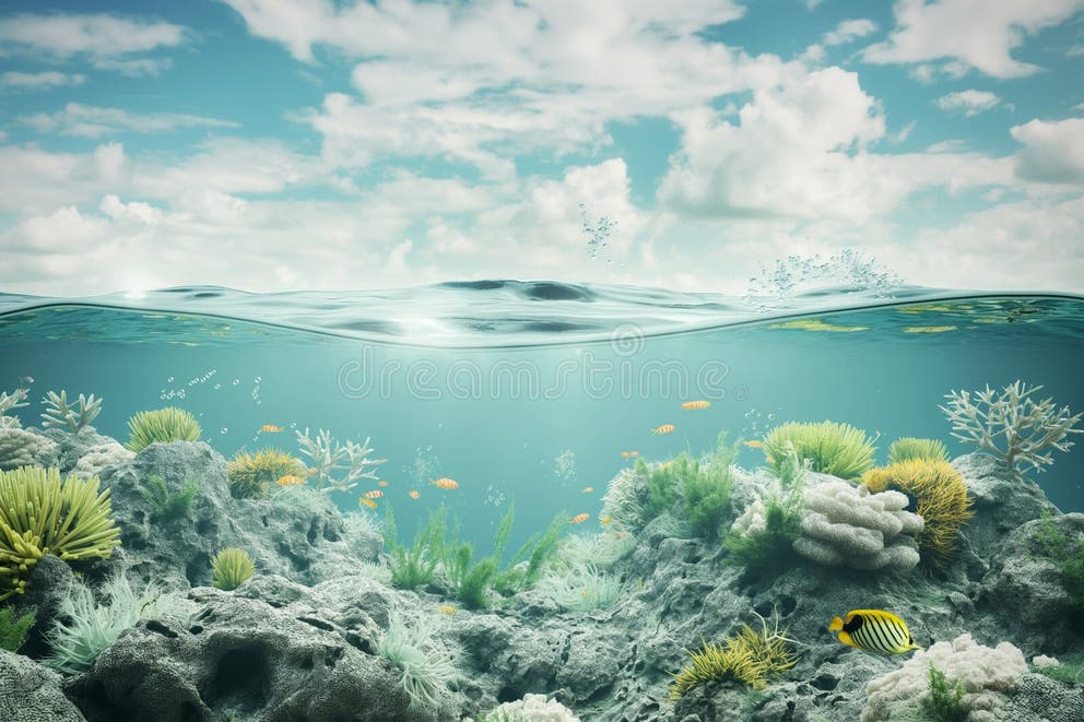 Concept of Ecological Planet with Clean Air and Clean Oceans Stock ...