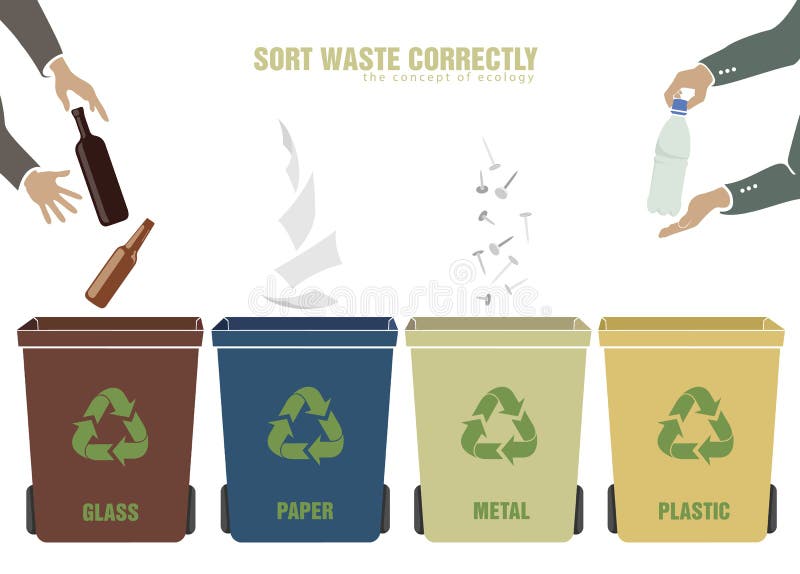 Concept of Ecology and Correct Sorting Stock Illustration ...