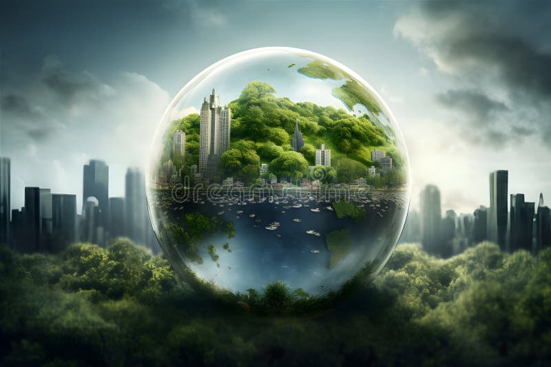 Concept of Ecology, Environment, Global Climate Change. World ...