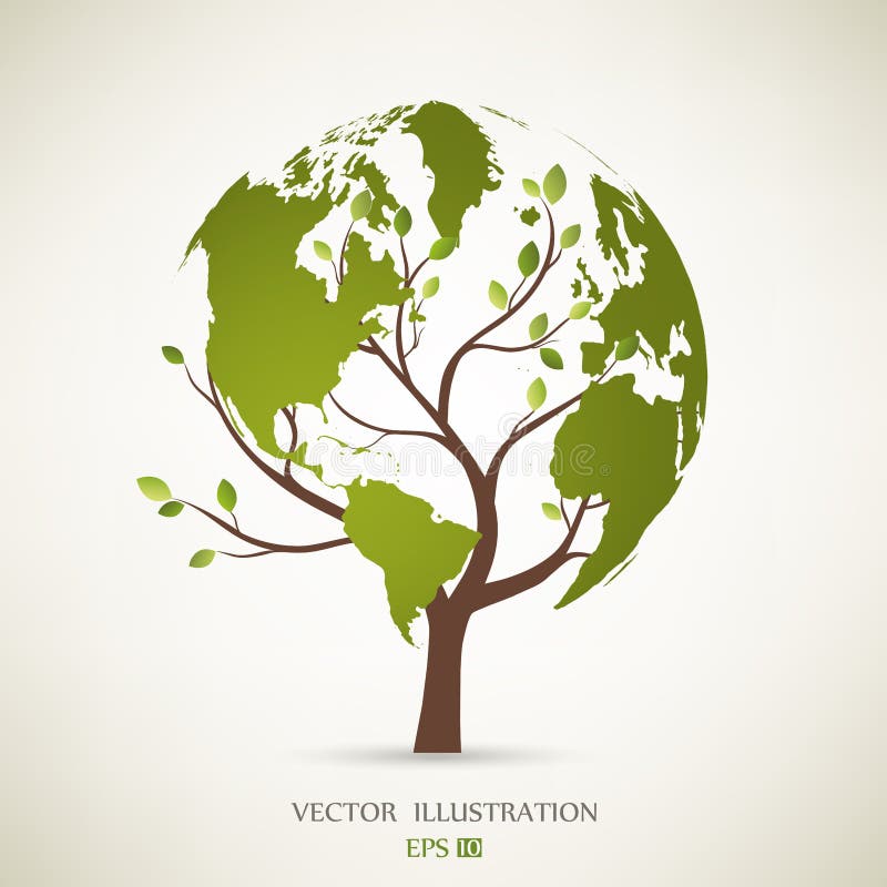 The concept of ecology. stock vector. Illustration of green - 90303053