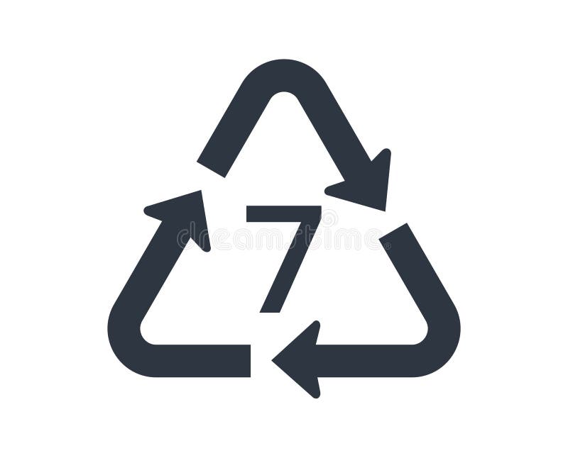 Other Plastic Types Icon, Number 7. Concept of Ecology and Packaging ...