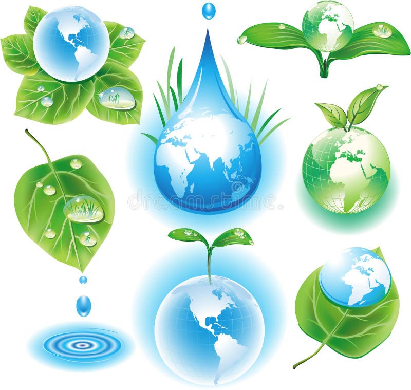 The Concept of Ecology Symbols Stock Vector - Illustration of planet ...