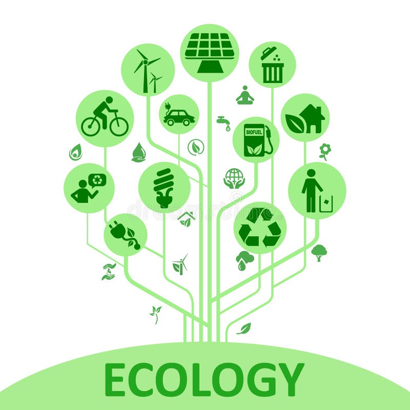 Concept Ecology Tree - Vector Stock Illustration - Illustration of ...