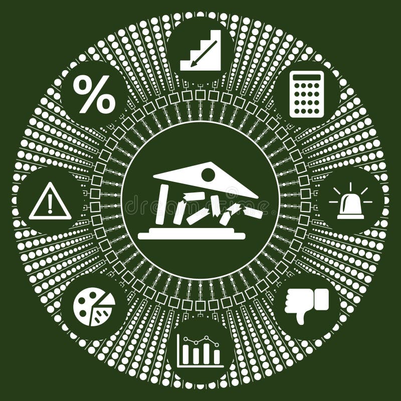 Concept of Economic Collapse Stock Illustration - Illustration of ...