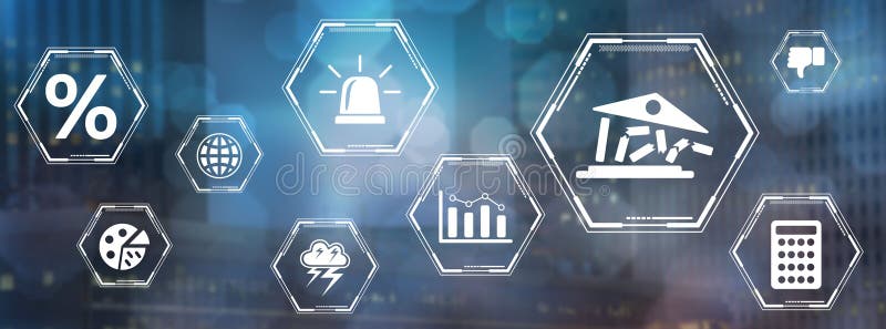 Concept of Economic Collapse Stock Illustration - Illustration of ...