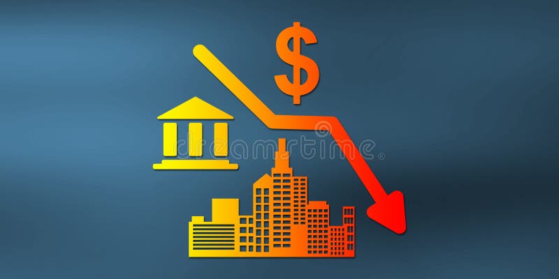 Concept of economic crash stock illustration. Illustration of finance ...