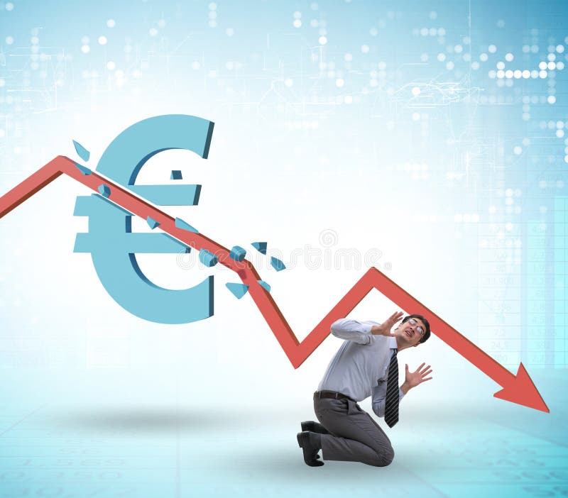 Concept of Economic Crisis and Euro Inflation Stock Photo - Image of ...