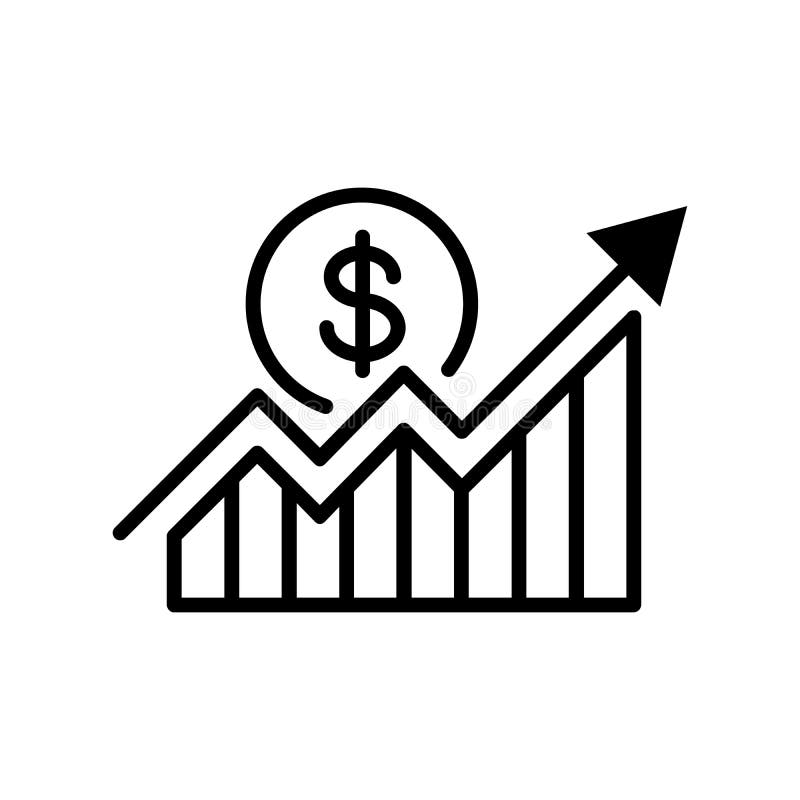 Concept of Economic Growth or Dollar Appreciation. Business Graph ...