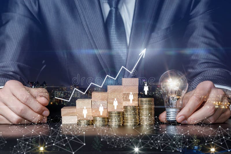 Concept of the Economy and Development of the Company Stock Image ...