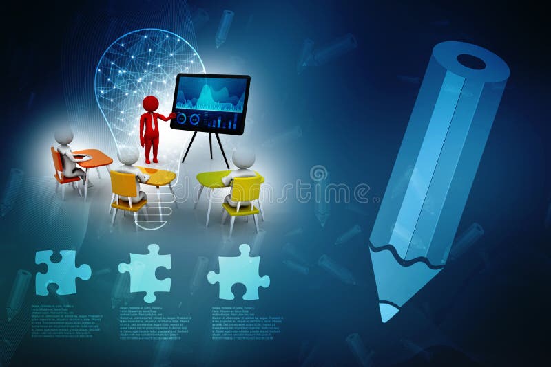 Concept of Education and Learning,Presentation. Isolated White ...