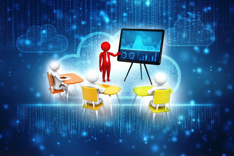 Concept of Meeting, Education and Learning, Presentation. Isolated ...