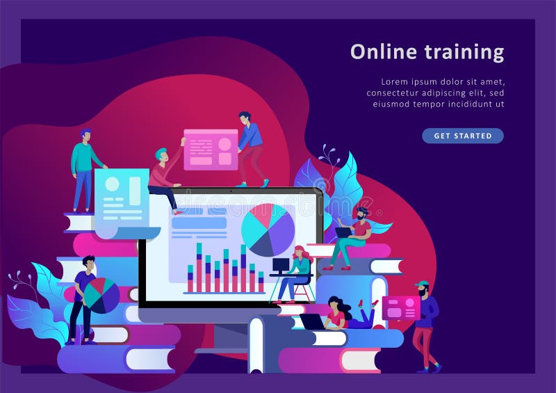 Concept Education People, Internet Studying, Online Training, Online ...