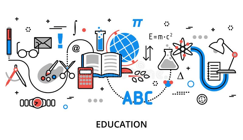 Concept of Education Process Stock Vector - Illustration of application ...