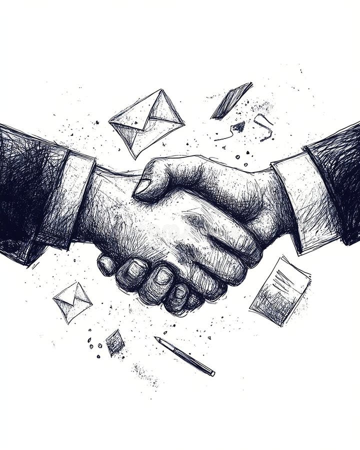 Concept Effective Delegation. a Close-up of a Handshake Symbolizing ...