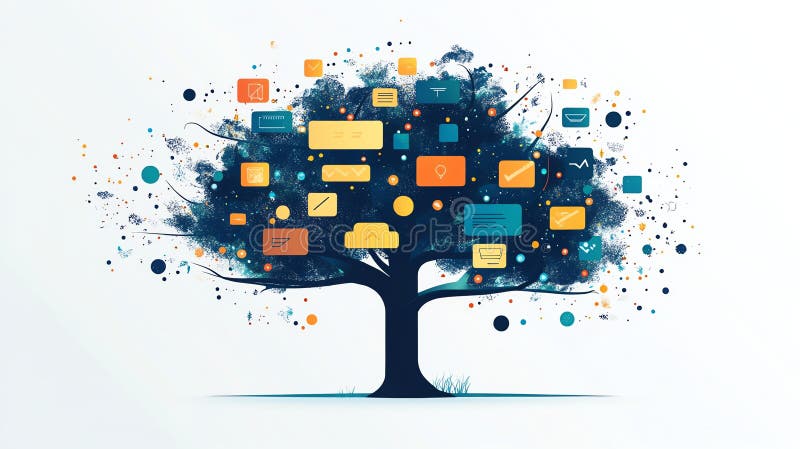 Concept Effective Delegation. a Creative Tree Design Symbolizing ...