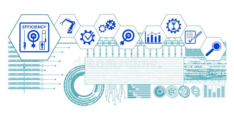 Concept of efficiency stock illustration. Illustration of interface ...