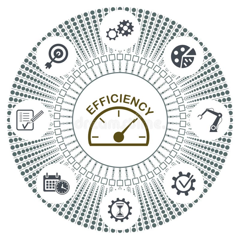 Concept of efficiency stock illustration. Illustration of connection ...