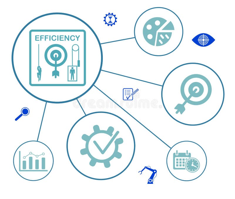 Concept of efficiency stock illustration. Illustration of goal - 250070144